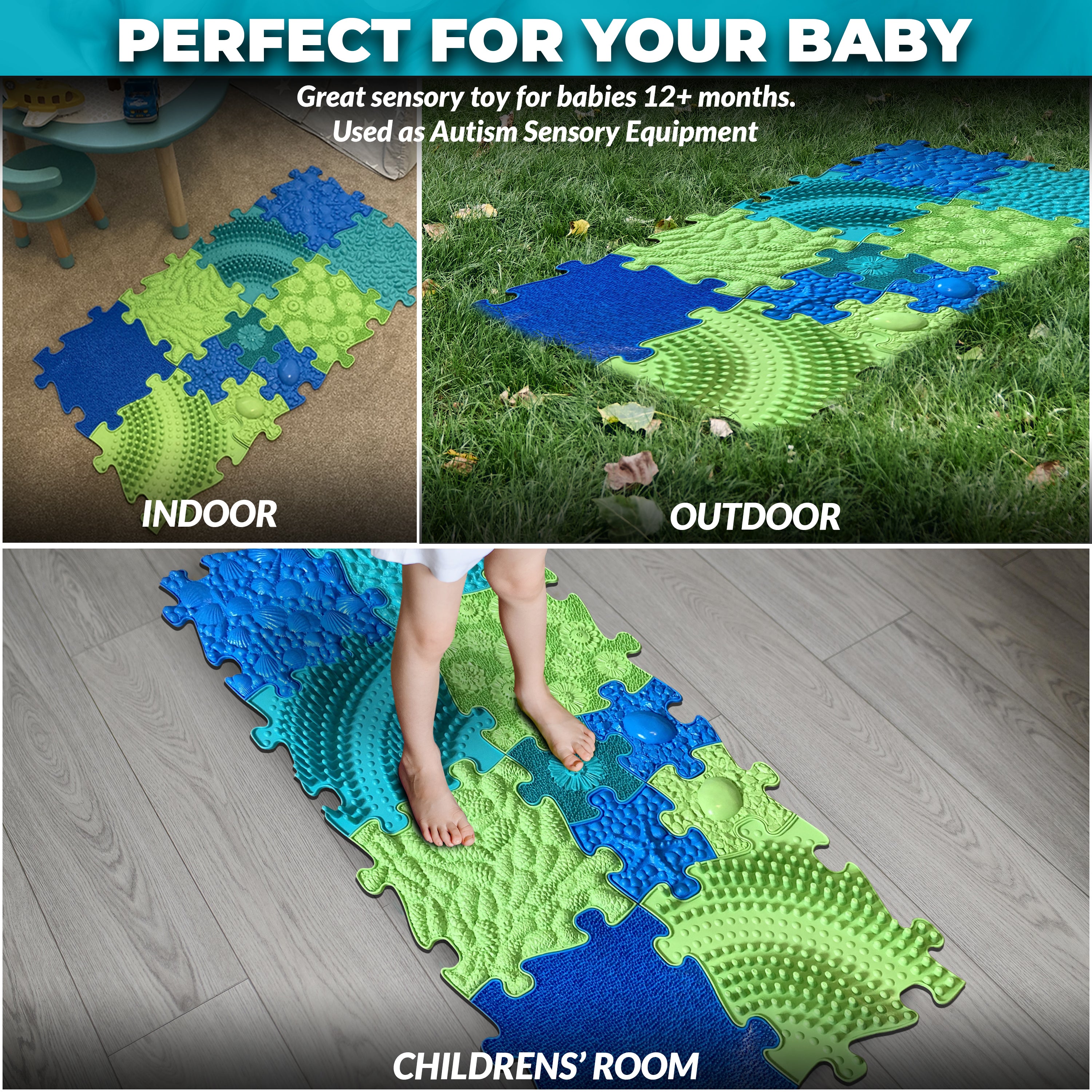 Muffik Ocean Sensory Play Mat | Happy Feet Play Mats